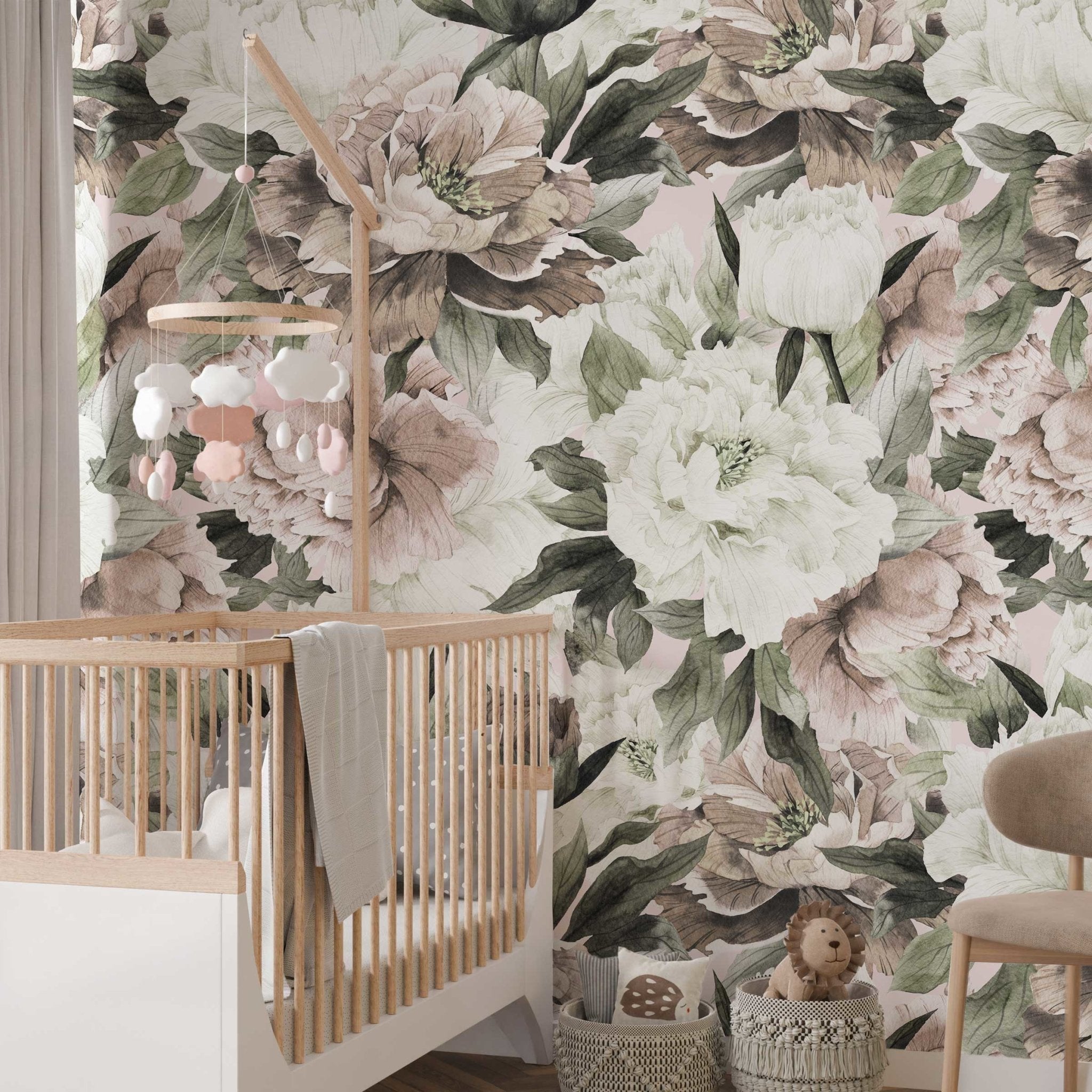 Watercolour Pink Roses Floral Wallpaper – Jack Harry and Ollie